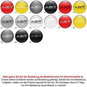3D Printed AZEV Domed Wheel Center Cap Stickers: Custom Car Logo Decal ...