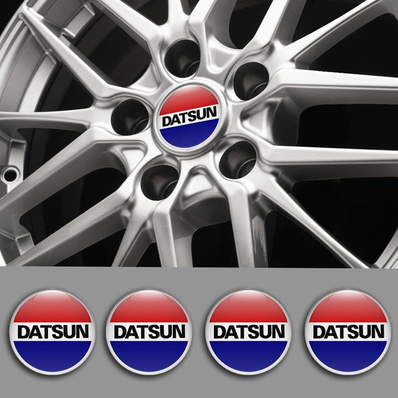 Datsun Wheel Center Cap Stickers: 3D Domed Decals, Set of 4 - Etsy