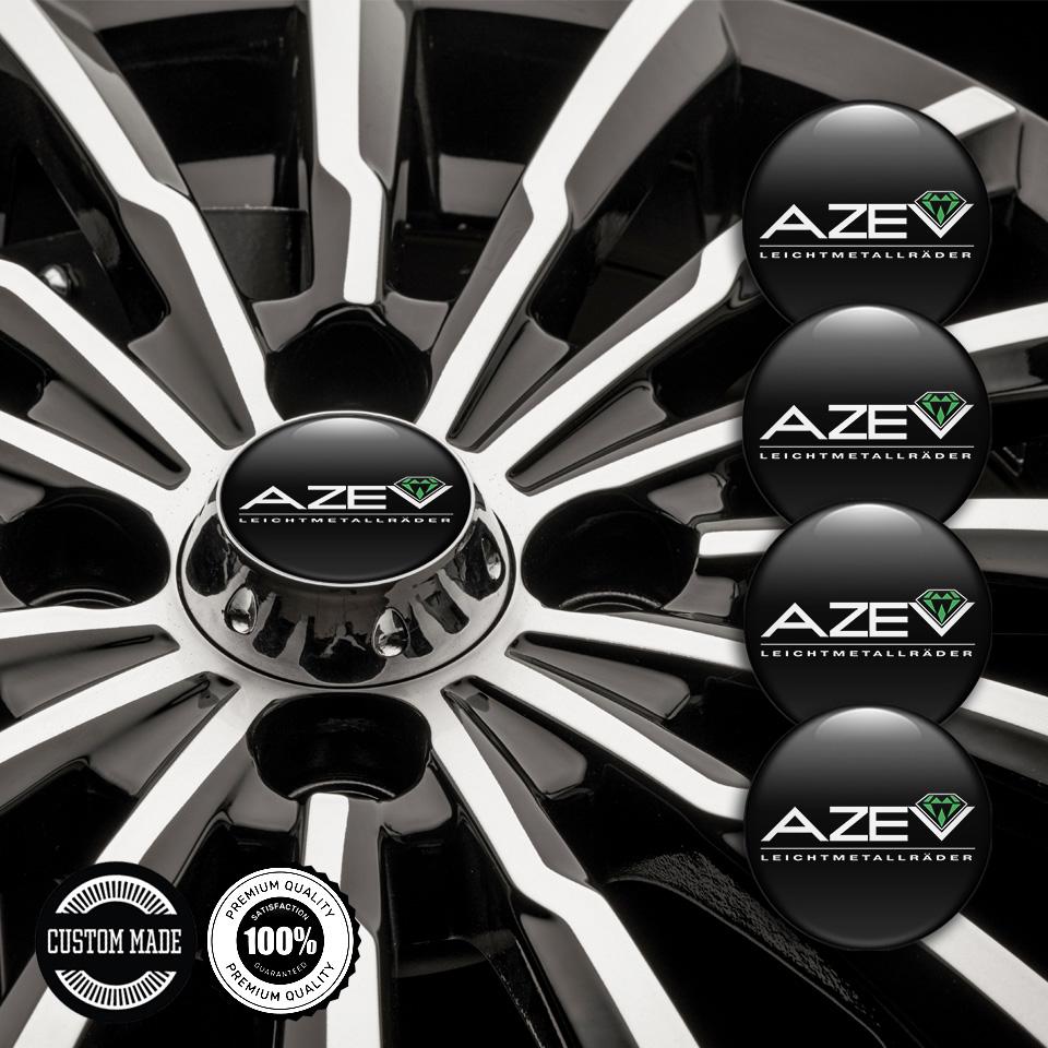 4x AZEV Custom Domed Center Hub Cap Sticker: 3D Printed Wheel Decal - Etsy