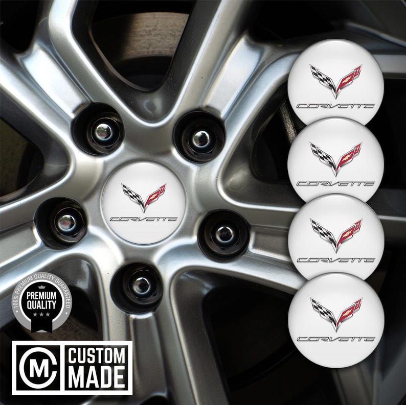 Corvette Domed Center Hub Caps: 3D Printed Epoxy Resin Decals - Etsy