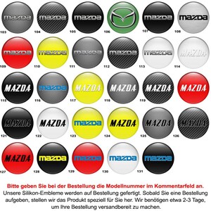 4x SET 3D Printed Mazda Sport Auto Stickers Domed Center Hub Decals ...