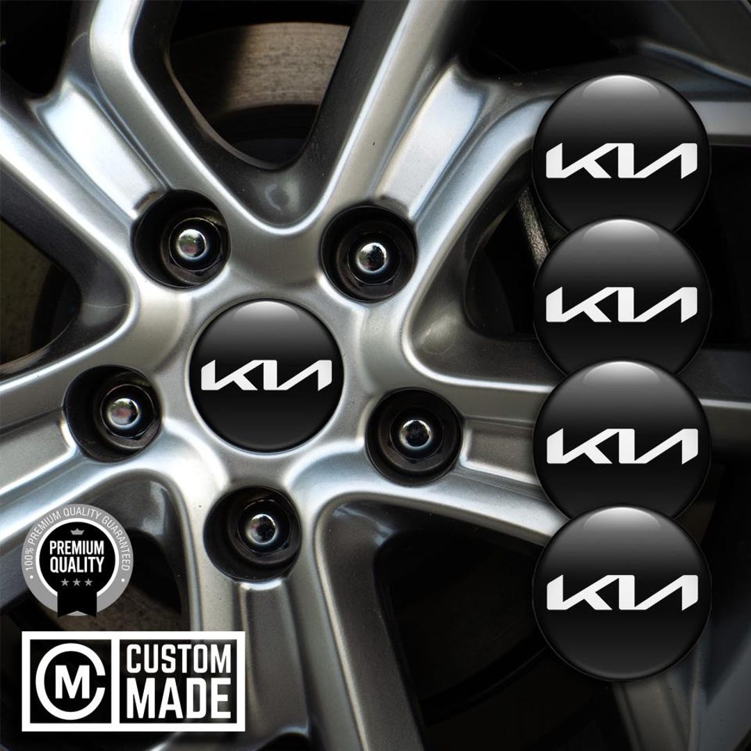 4x SET 3D Printed KIA Domed Center Hub Stickers Auto Decals Car Moto ...