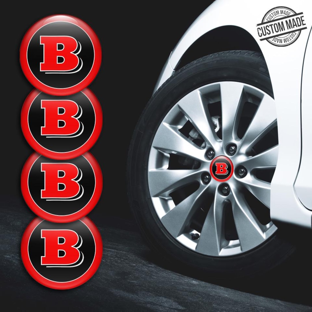 Brabus Wheel Center Cap Stickers: 3D Domed Decals, Custom Auto Emblem ...
