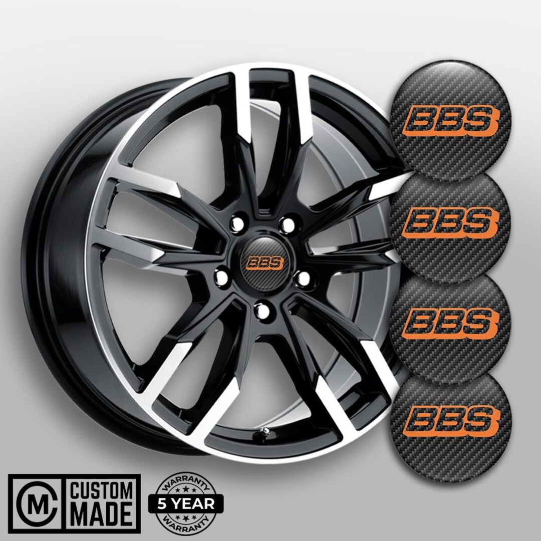 4x SET 3D Printed BBS Domed Center Hub Caps Cover Badge Durable Epoxy ...
