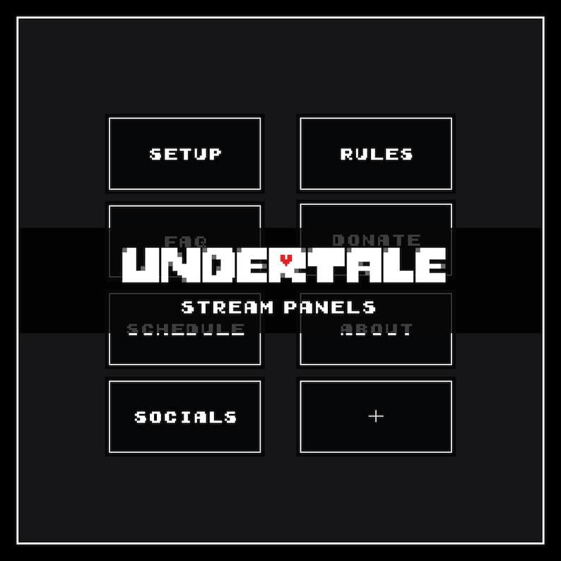 Undertale Animated Stream Overlay Pack | Retro Twitch Overlay - Etsy