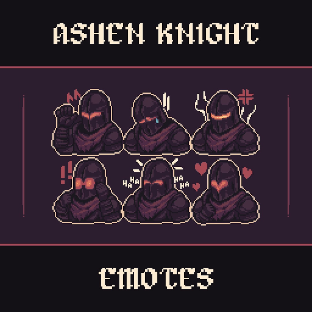 Twitch Emotes | Pixel Dark Fantasy Knight Expression Set | Emote Icons ...
