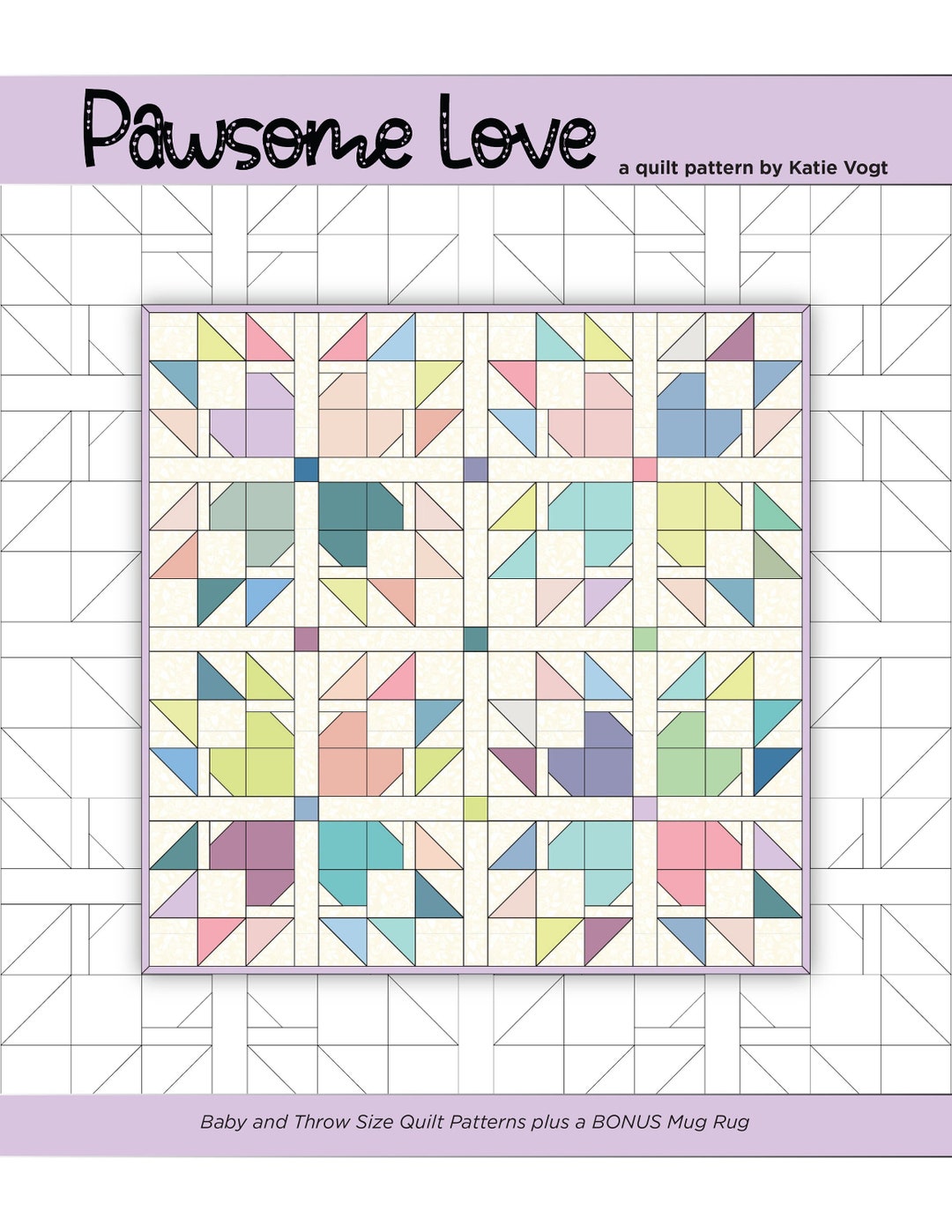 Pawsome Love Quilt Pattern - Etsy