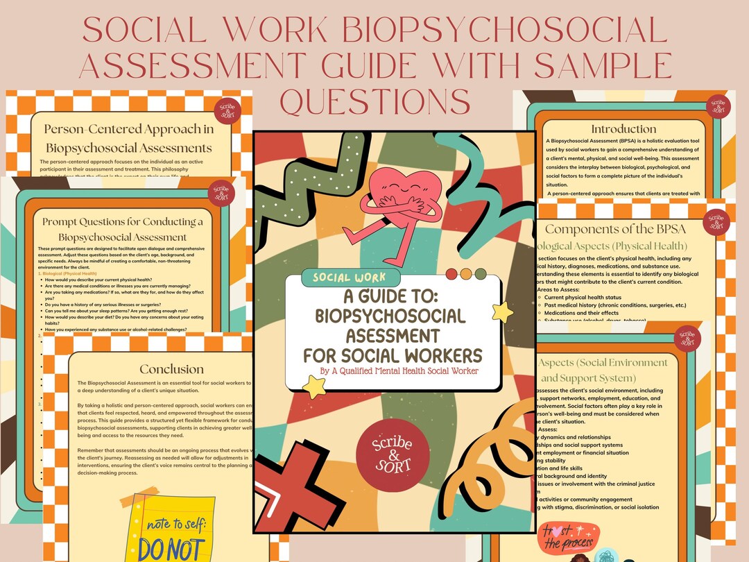 Social Work Biopsychosocial Guide + Free Interactive Client Activities ...