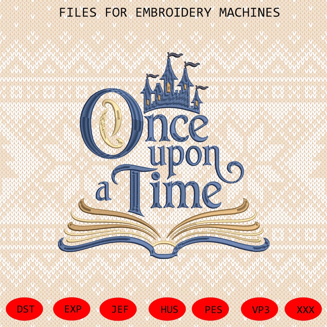 Once Upon A Time Embroidery, Fairy Tale Book Design, Castle Embroidery ...