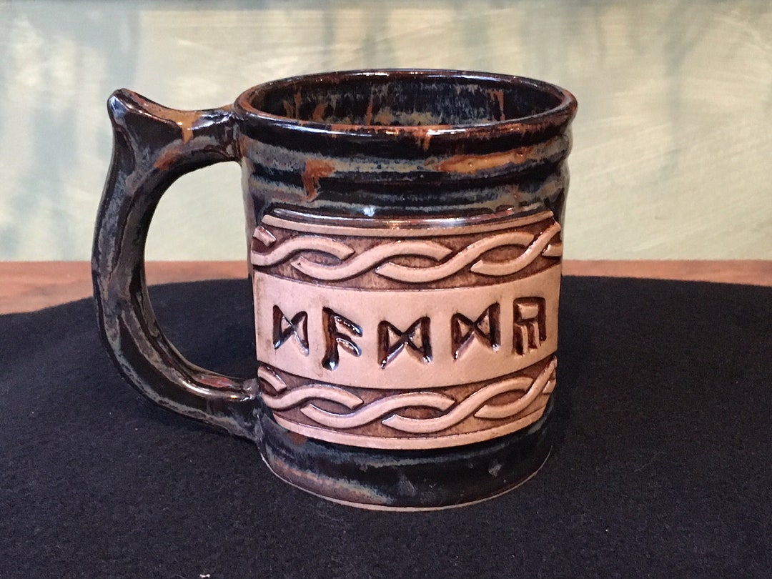 Customized Rune Name Mug, Anglo Saxon, Elder Futhark, Futhork, 12 ...