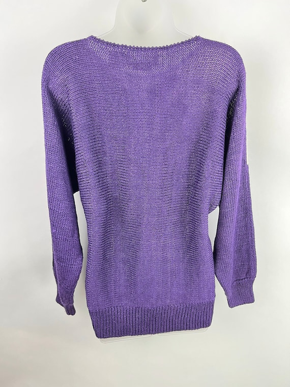 80s vintage purple and pink Angora accent dolman slee… - Gem