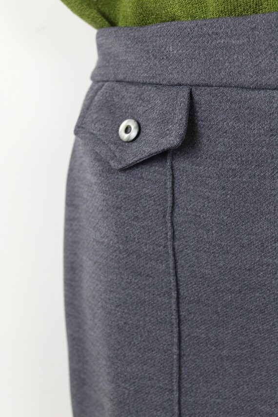 70s gray flared dress trousers, 70s Flares, 24 Inch W… - Gem