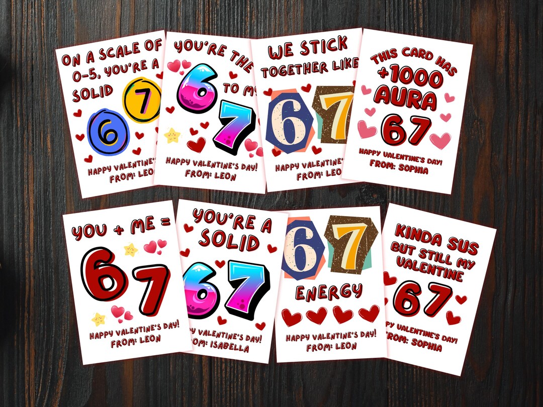 Slang Valentine Cards for Kids, Gen Z Alpha, Funny Printable (digital ...