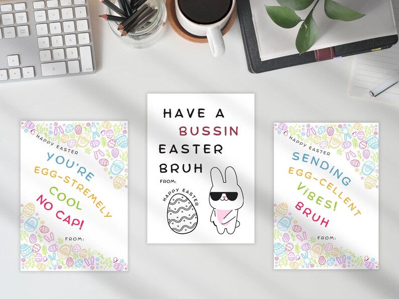Funny Easter Cards, Gen Z Slang, Printable Gift Tags (digital Download ...