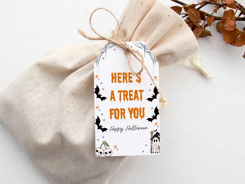 Editable Halloween Treat Tag, Ghost Favor, Kids Party (digital Download ...