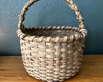 Antique Oak Splint Basket - Etsy