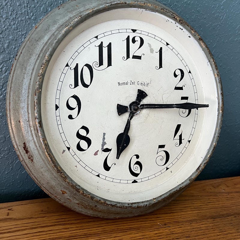 Distressed Clock - Etsy