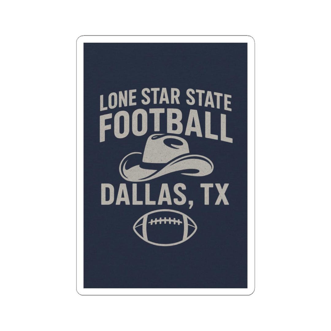 Dallas Lone Star Football Sticker | Retro Texas Sports Decal | Vintage ...