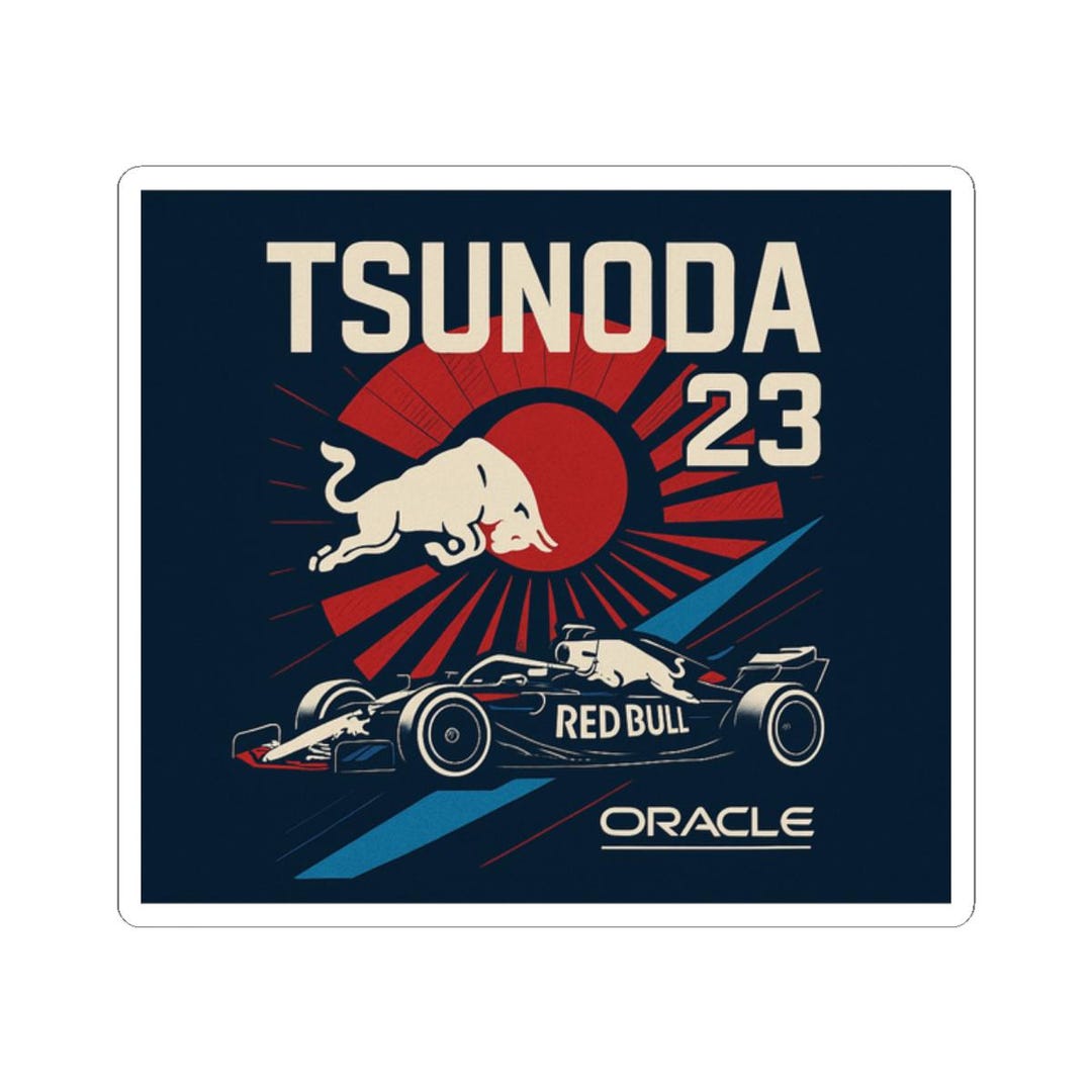 Yuki Tsunoda F1 Sticker - Rising Sun Red Bull Racing 23 Decal ...
