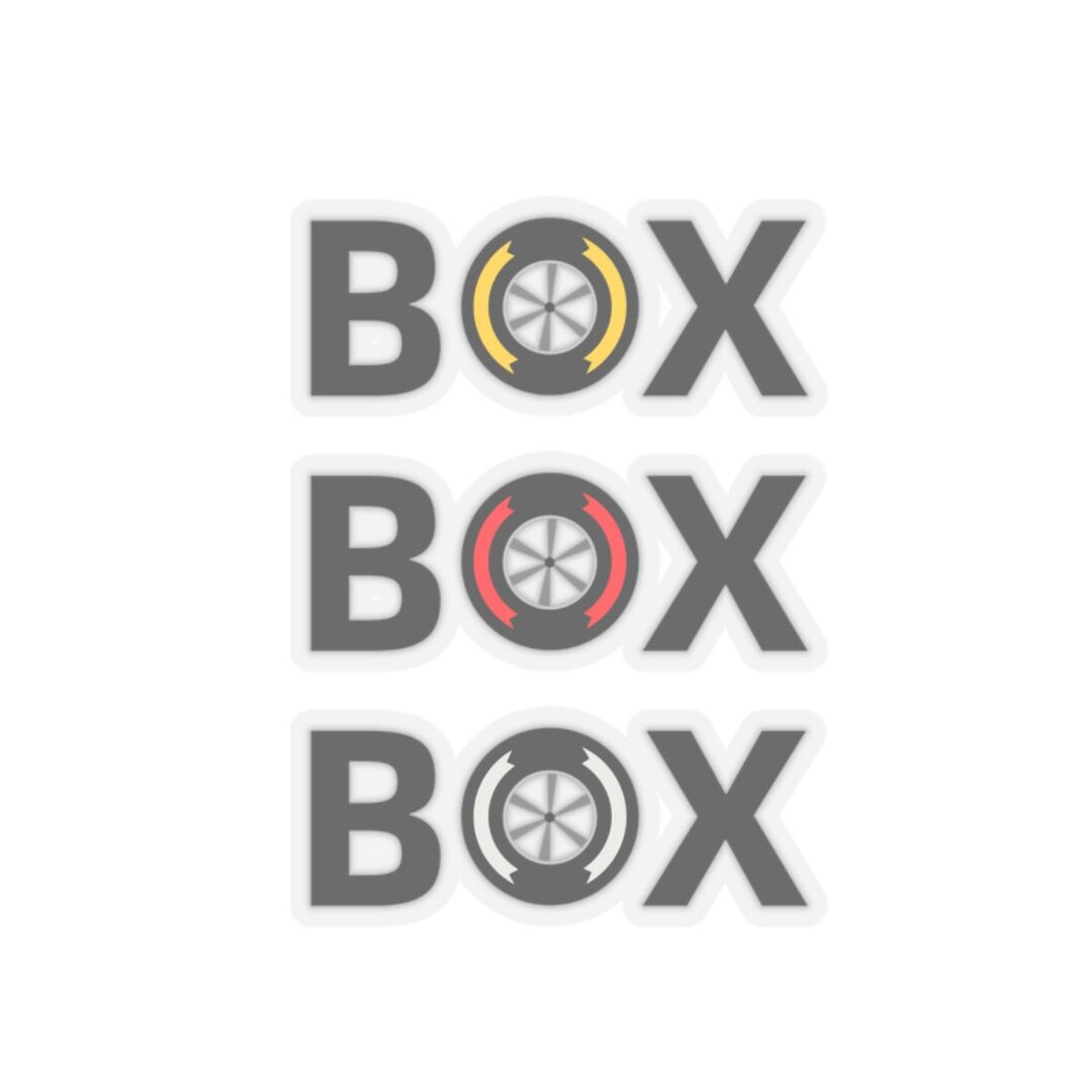 Box Box Box Sticker | Formula 1 Pit Stop Decal | Motorsport Vinyl ...