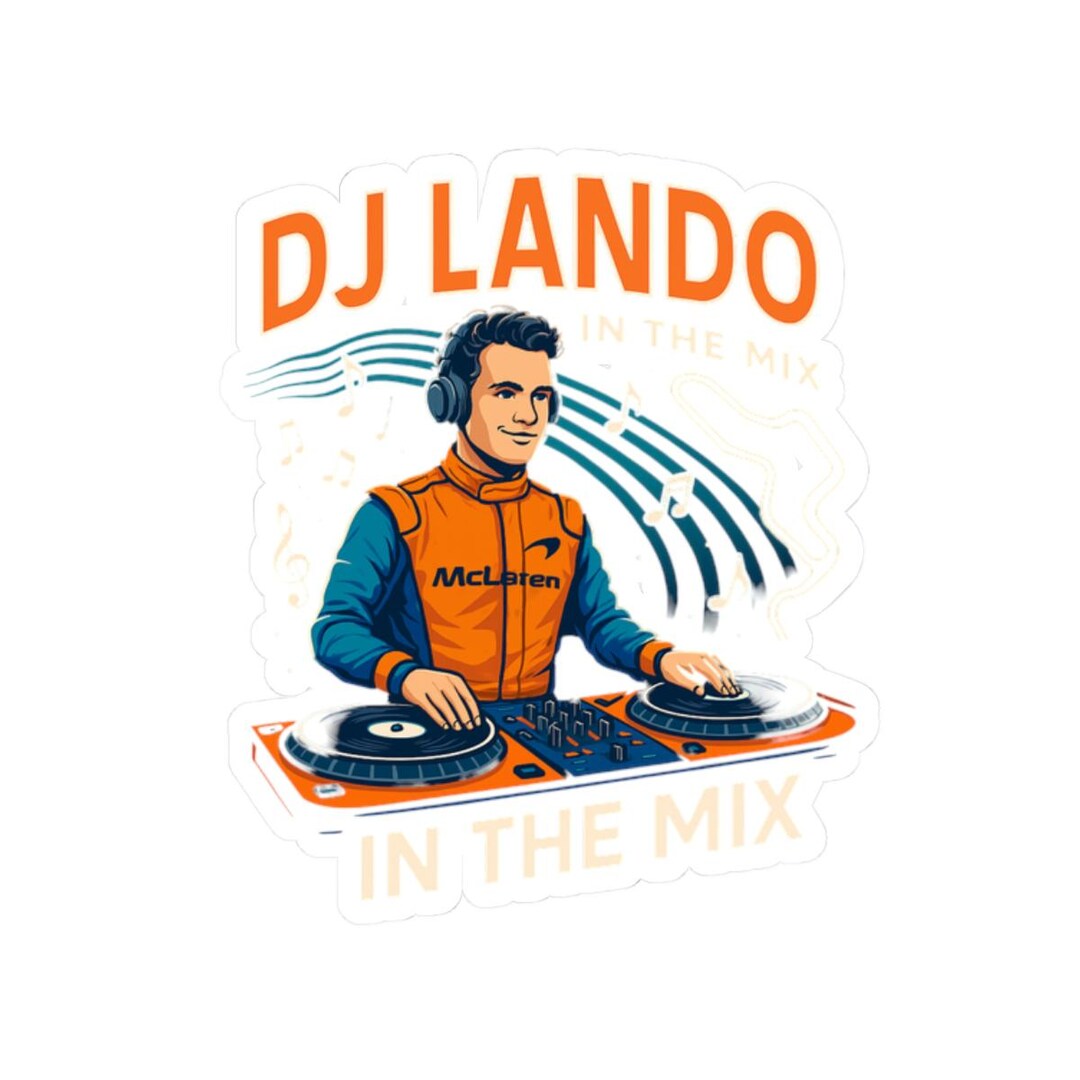 DJ Nando in the Mix Sticker | Lando Norris F1 Vinyl Decal | Mclaren DJ ...