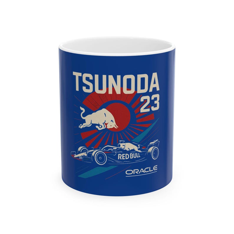 Yuki Tsunoda F1 Mug - Rising Sun Red Bull Racing 23 Cup - Japanese ...