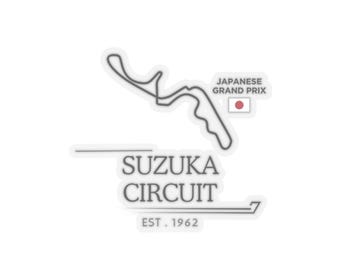 Racing Track Design of Suzuka Circuit Japan - Vinyl Decal Sticker ...