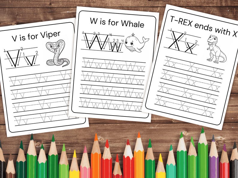 Animals and Letters ABC Book: Writing Activity, Printable PDF - Etsy
