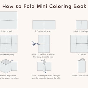 Foldable Mini Coloring Book – Cute Forest & Fantasy Animals | Printable ...