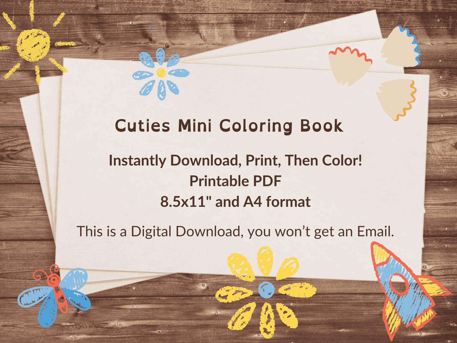 Foldable Mini Coloring Book – Cute Forest & Fantasy Animals | Printable ...