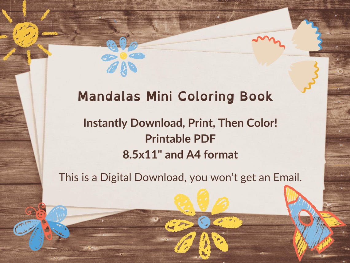 Foldable Mini Mandala Coloring Book – Printable Relaxing Activity for ...