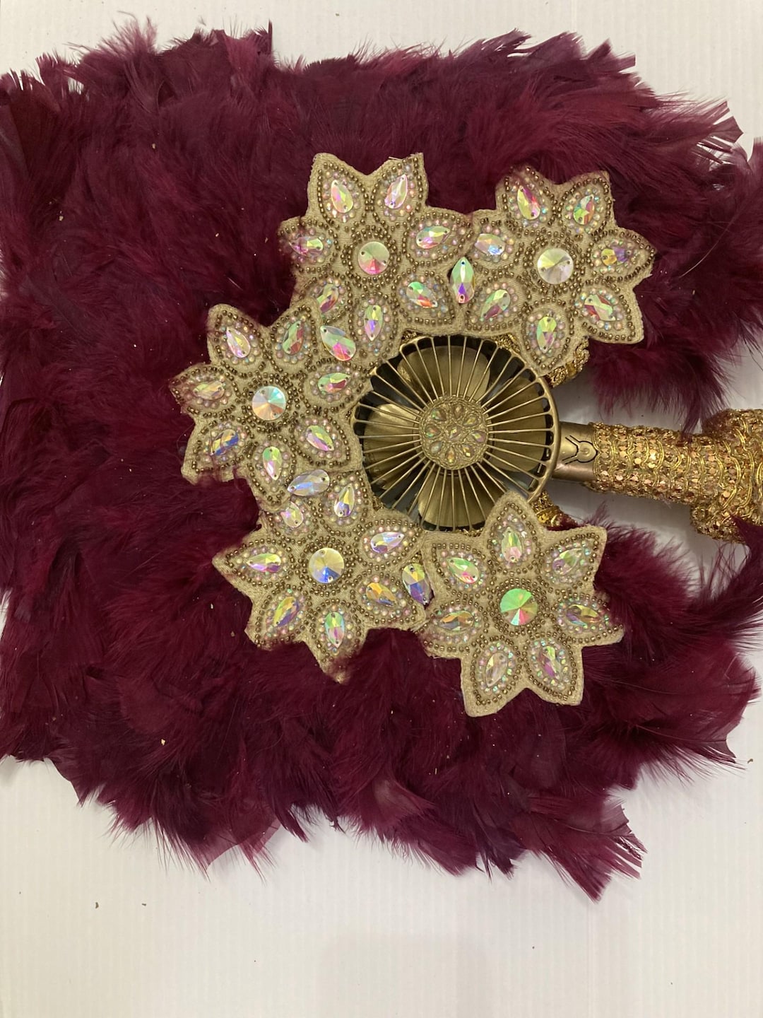 Nigerian Red Electric Feather Fan | Bridal Hand Fan | Traditional ...