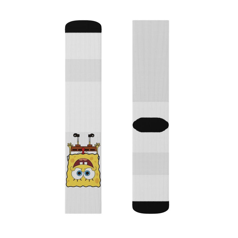 Fun Spongebob Sublimation Socks, Cartoon Socks for Kids, Gift for Fans ...
