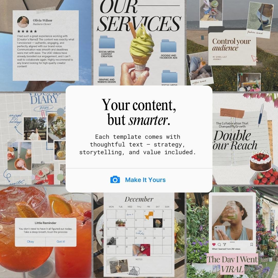 50 Instagram Post Templates - Content Creator Canva Templates ...