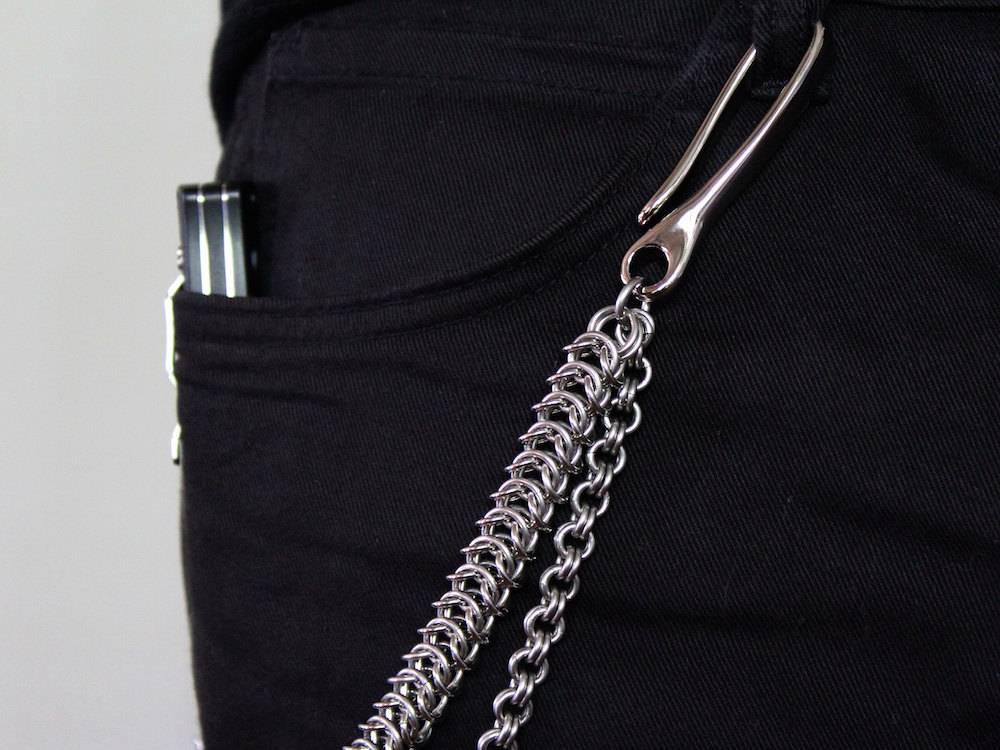 Double Strand Stainless Steel Wallet Chain: Biker Style - Etsy