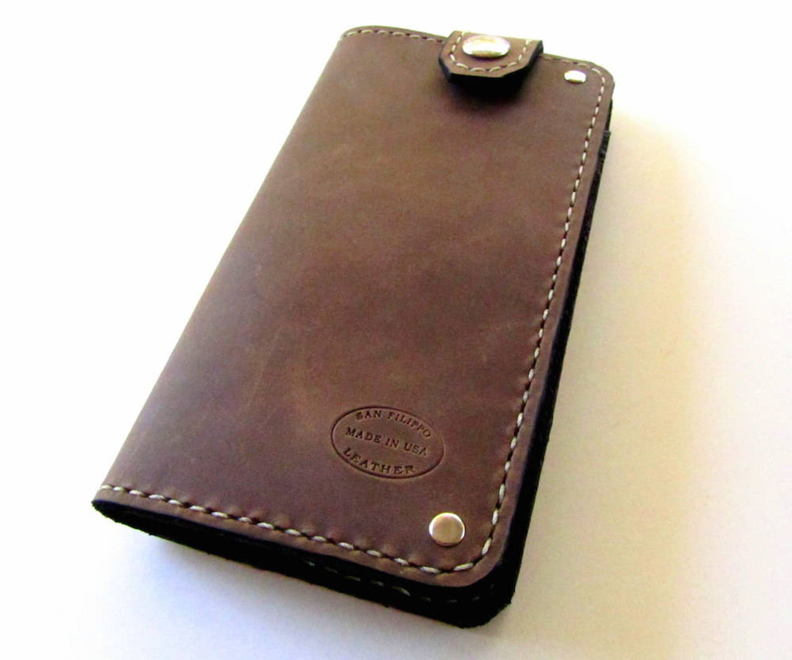 Leather Wallet / Men's Long Wallet / Full Size Leather - Etsy