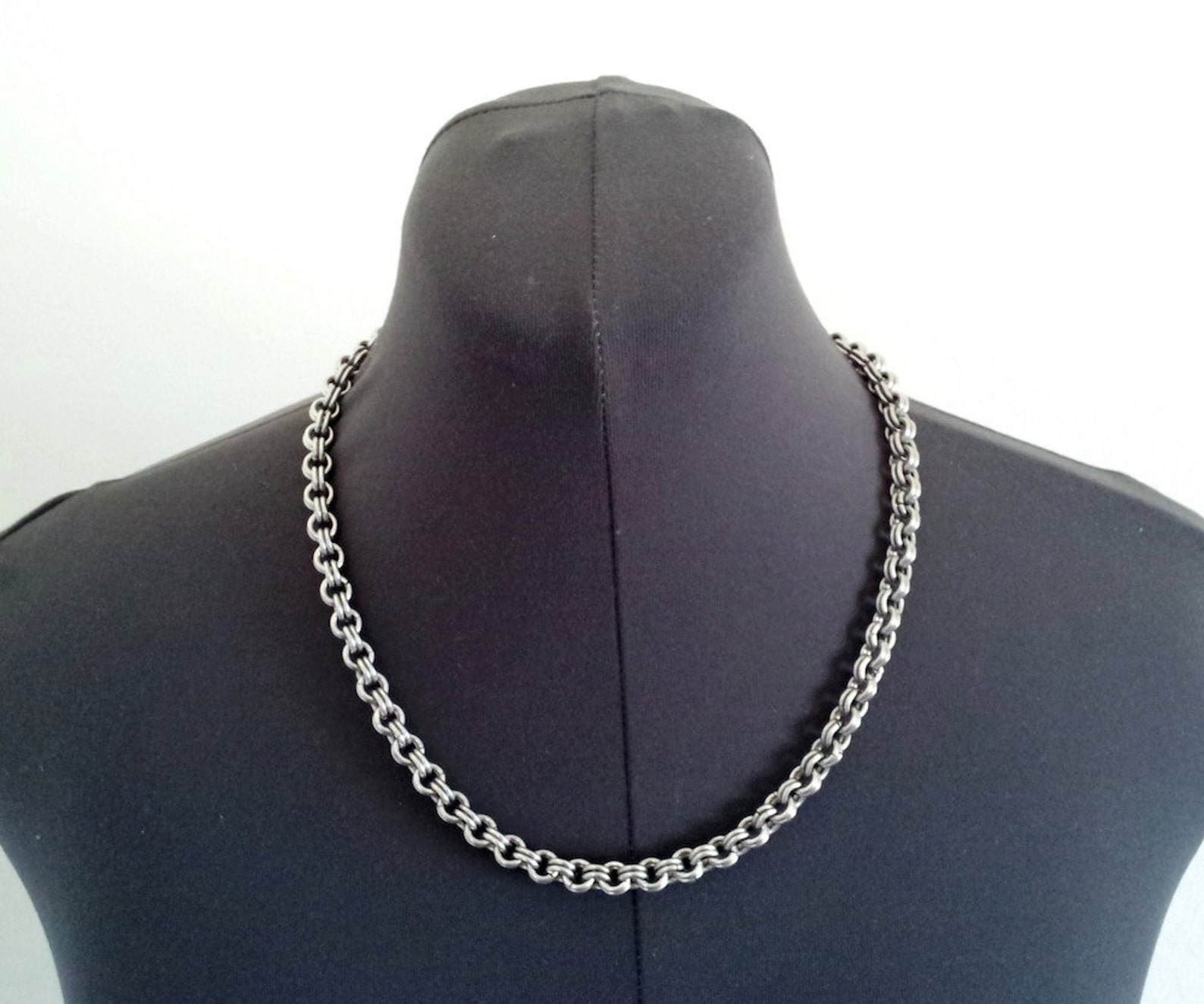 Mens Chain Necklace / Iron Heart Necklace / 16g 14g Chain | Etsy