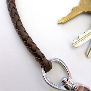 Men's Key Chain / Braided Leather Key Chain / Gift for Him / Leather ...