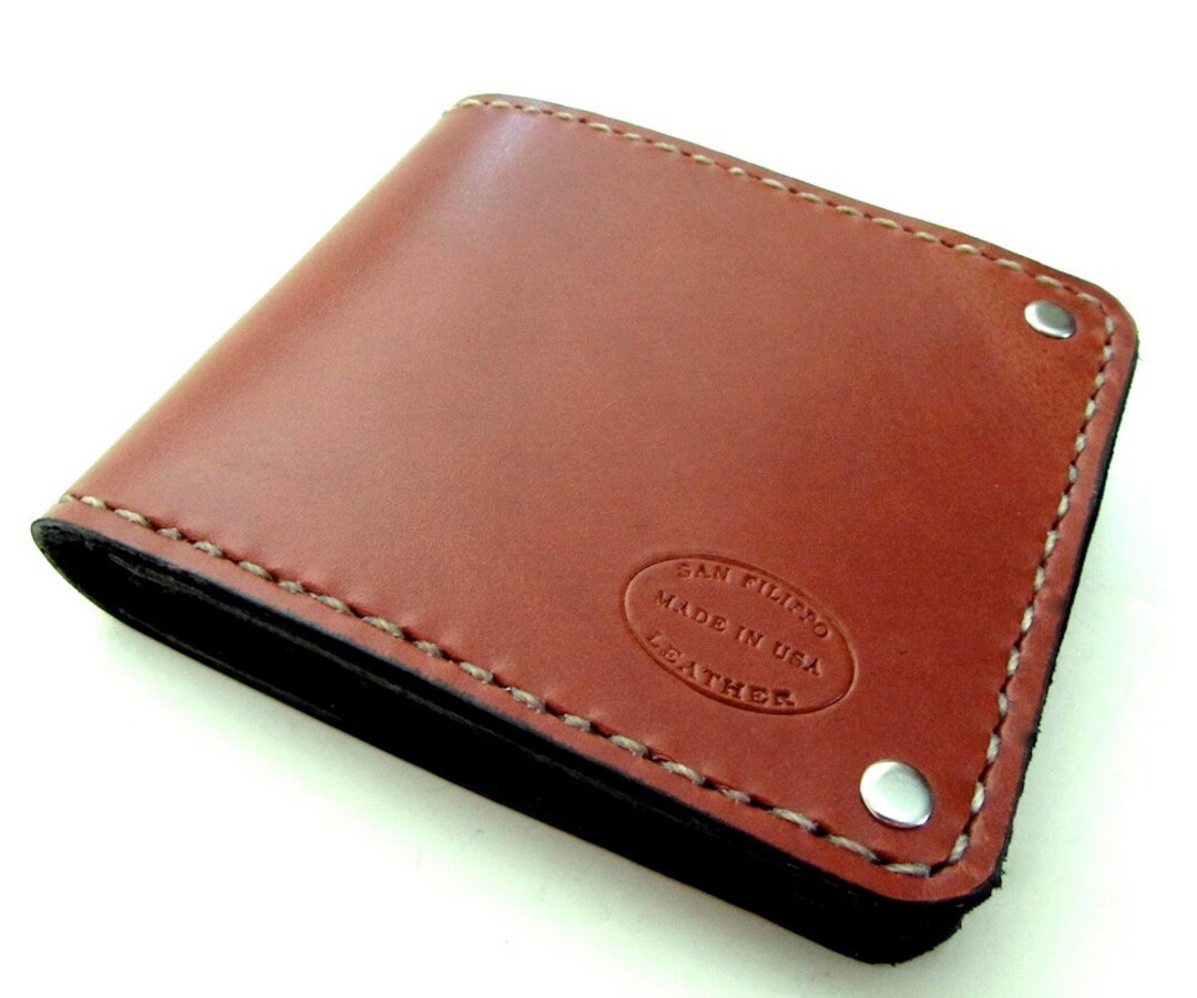 Leather Bifold Wallet / Men's Whiskey Brown Wallet / High End Wallet ...