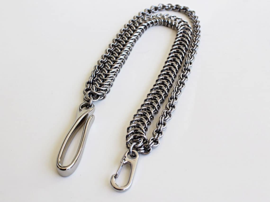 Double Strand Stainless Steel Wallet Chain: Biker Style - Etsy