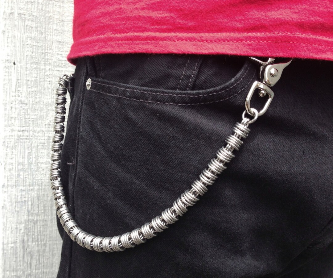 Stainless Steel Wallet Chain / Coil Wallet Chain / Thick Wallet Chain ...