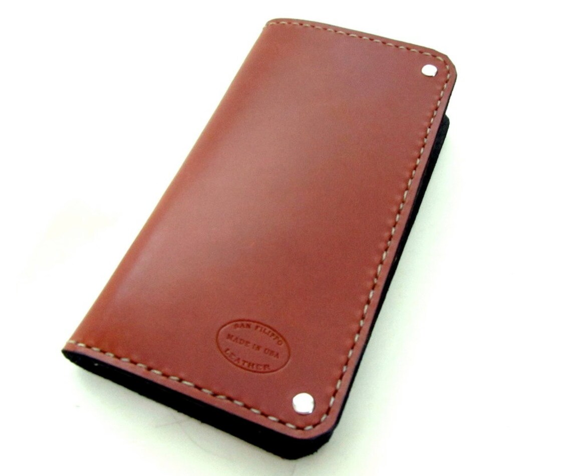 Men's Long Wallet / Whiskey Brown Men's Leather Wallet - Etsy