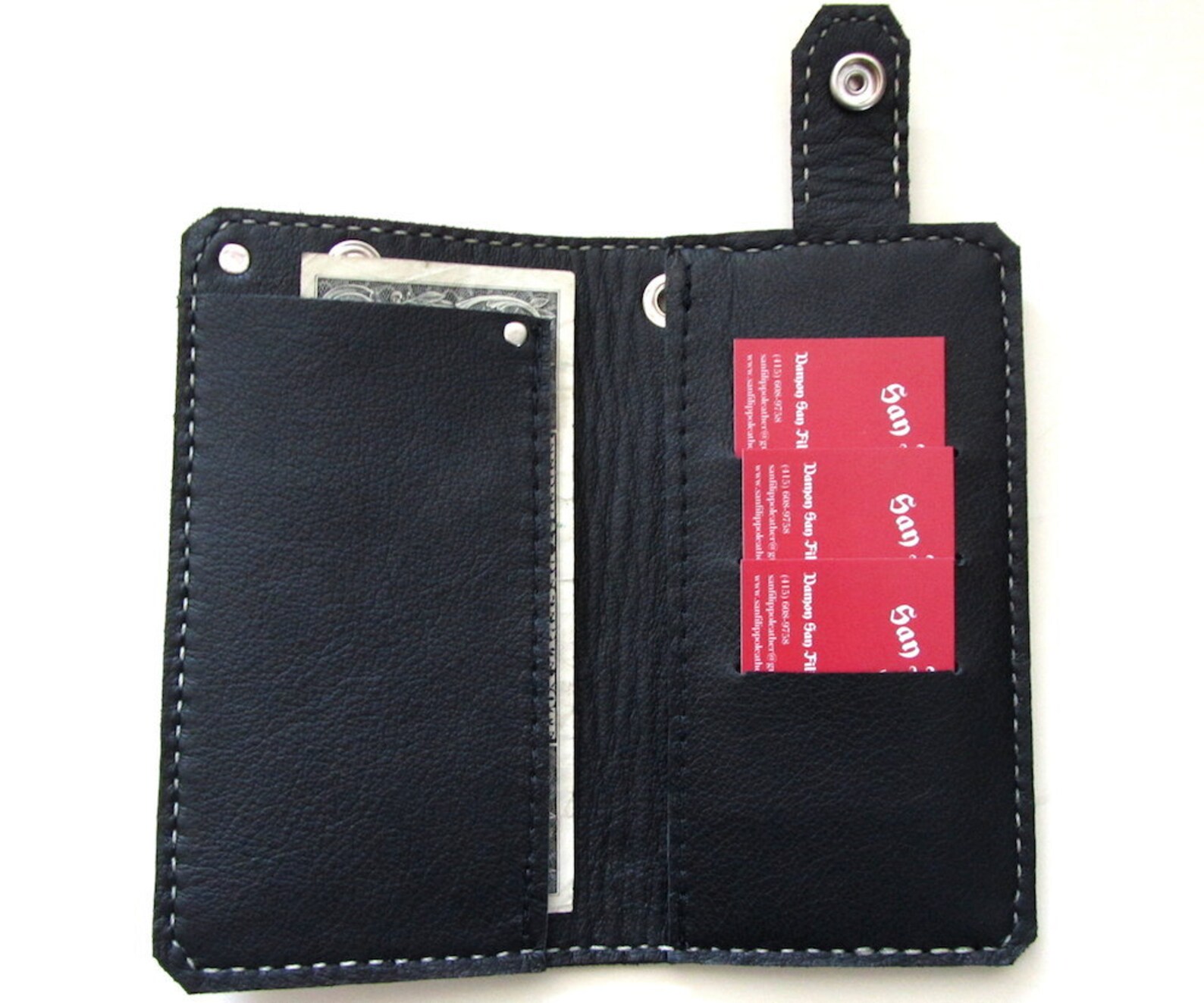 Leather Wallet / Men's Long Wallet / Full Size Leather - Etsy