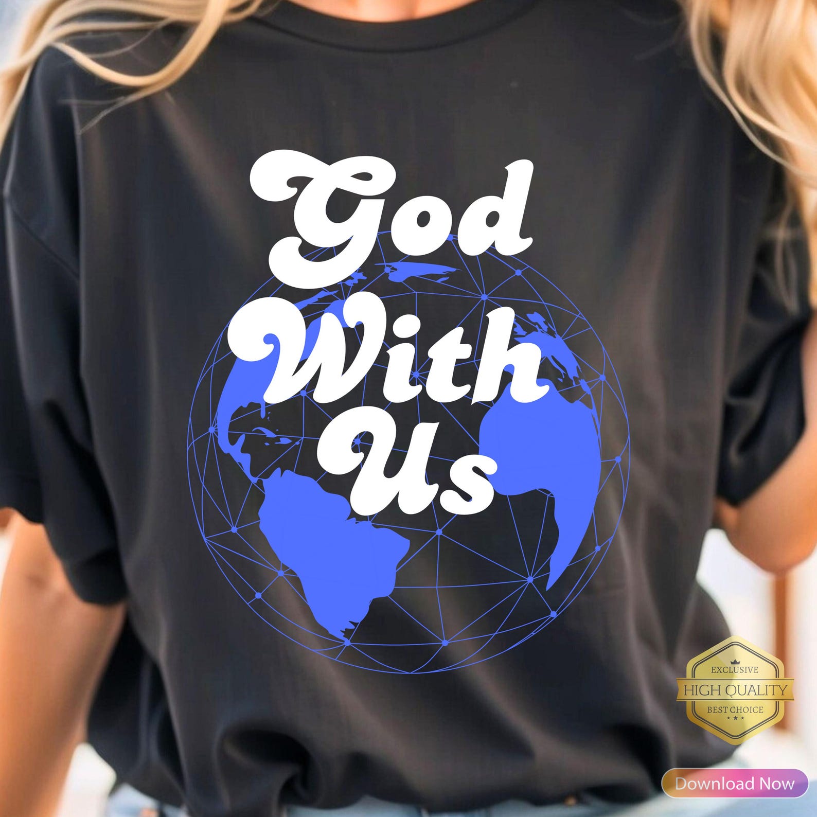 Retro God With Us Png, Spirit Religious Png Design, Vintage Jesus Png ...