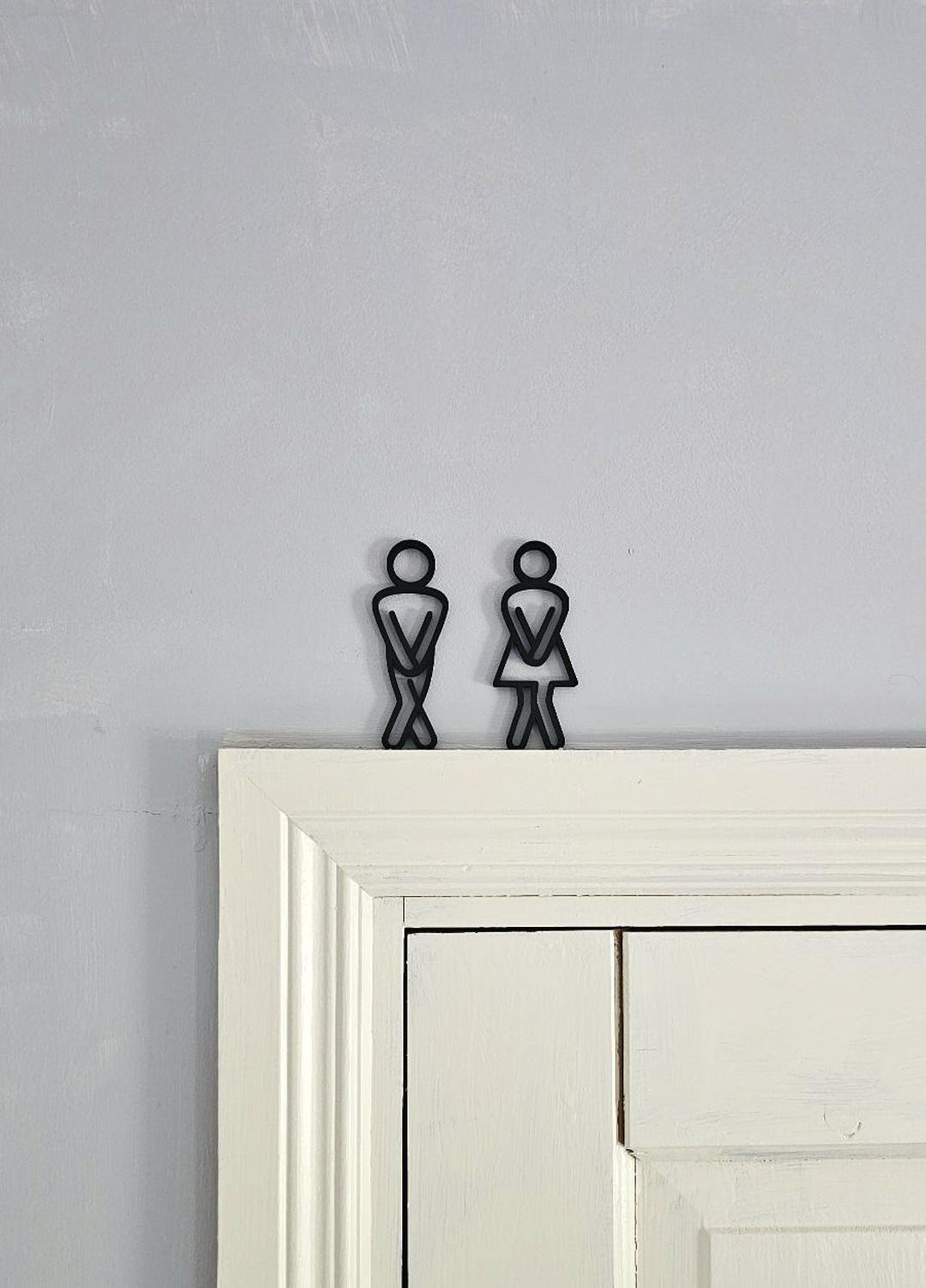 Funny 3D Printed Bathroom Signs: Male & Female Restroom Plaques - Etsy