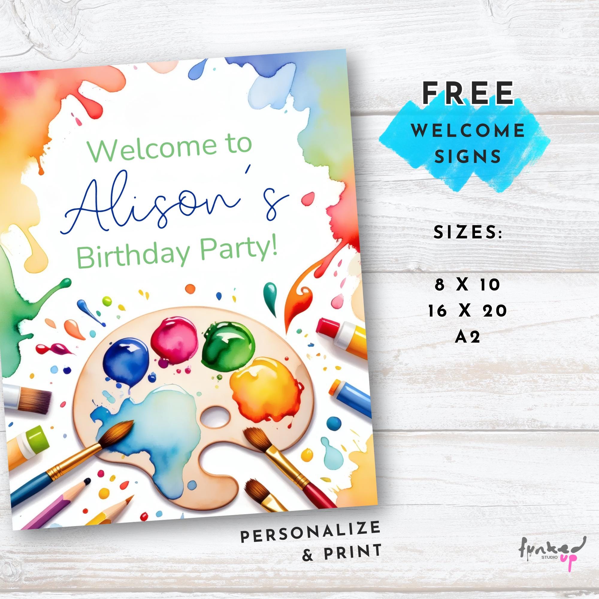 Art Party Birthday Invitation • Arts and Crafts Party Birthday Invite ...