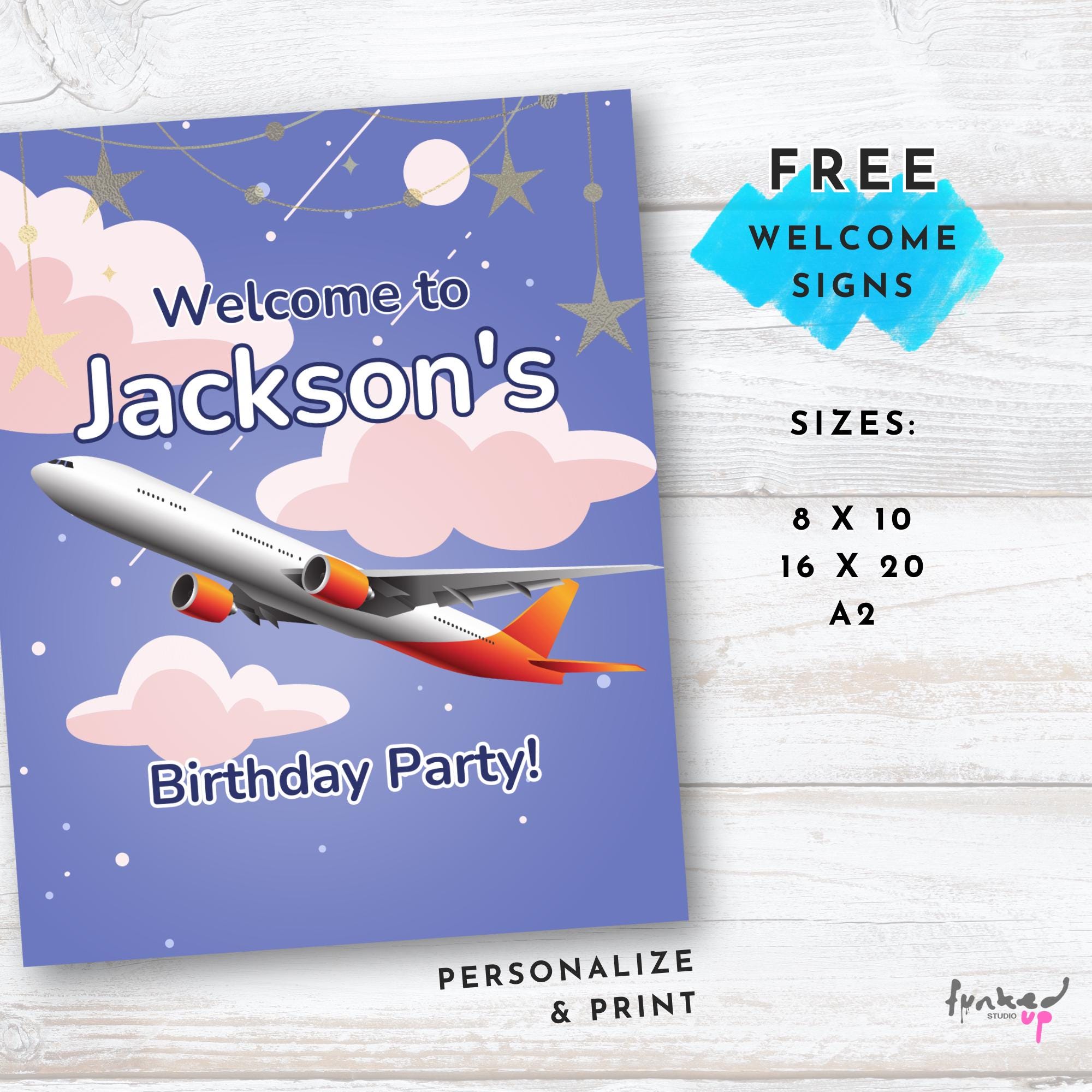 Editable Airplane Birthday Invitation • Aeroplane Invitation • Plane ...