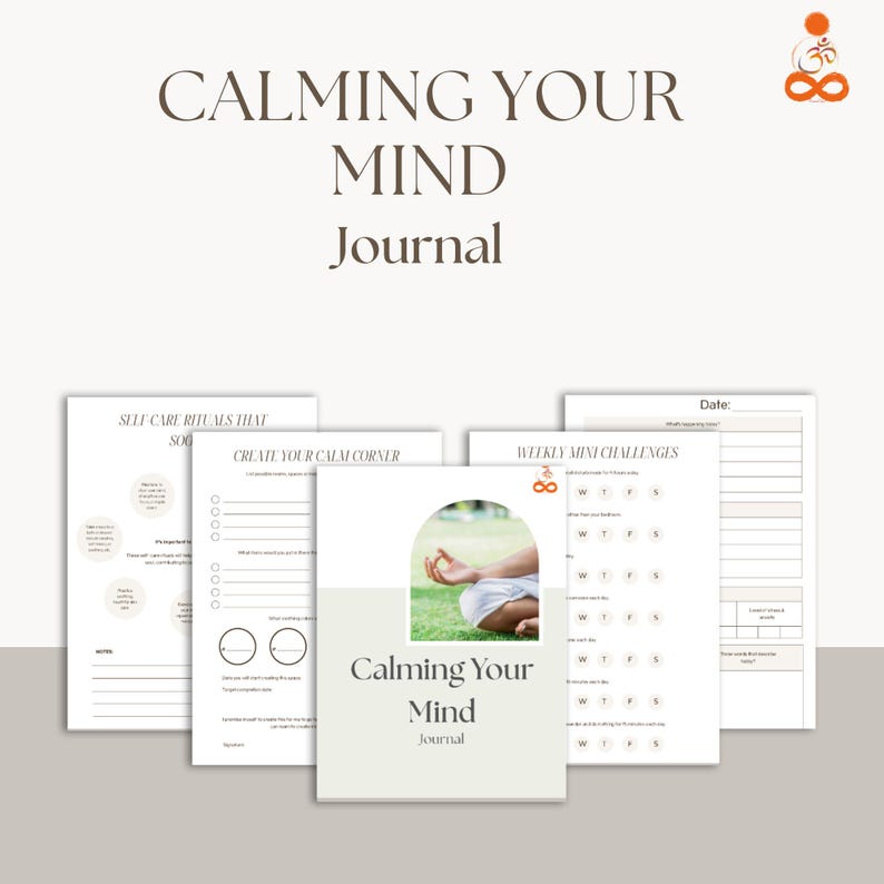 Calming Your Mind Journal | Self-care Planner | 31-day Mental Wellness ...