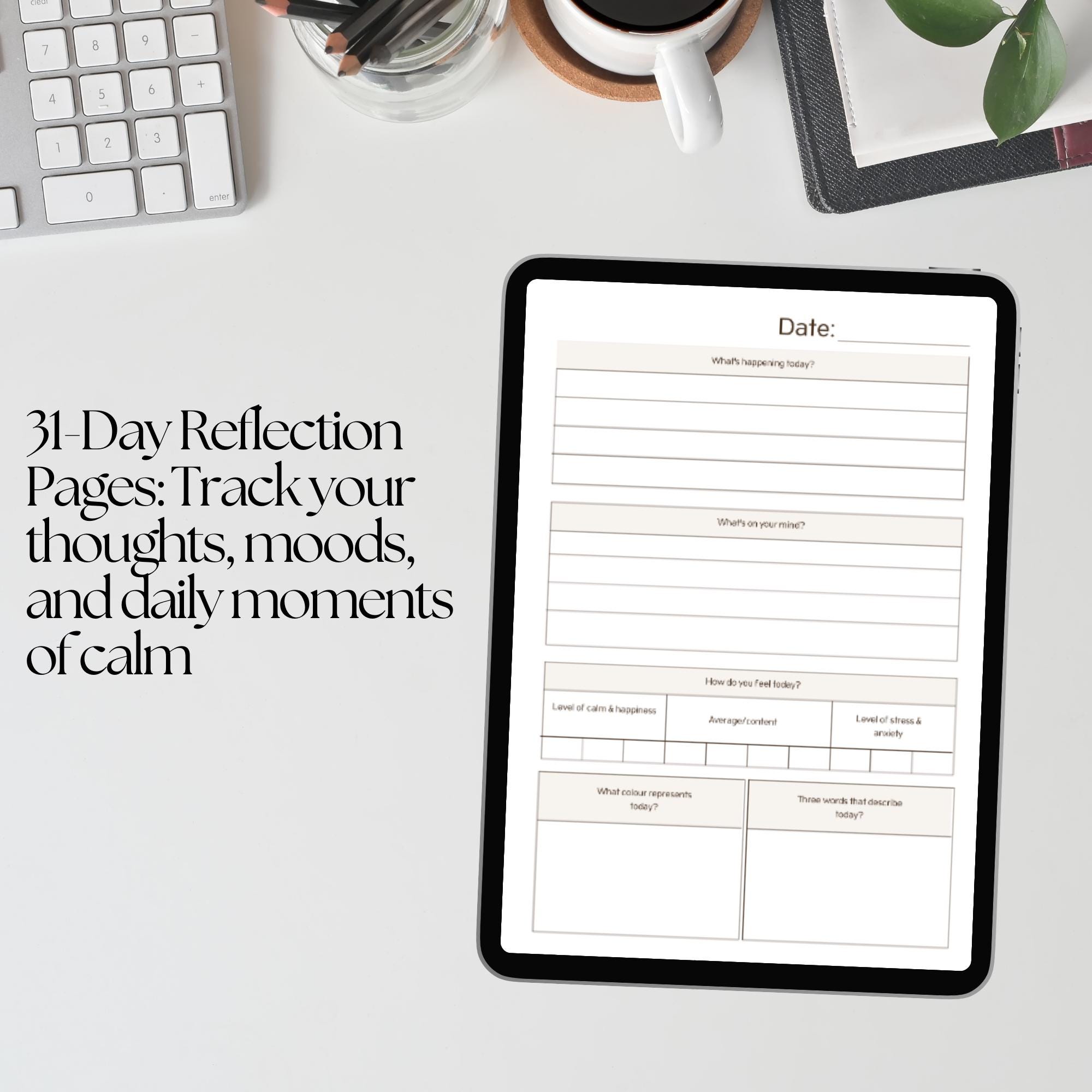 Calming Your Mind Journal | Self-care Planner | 31-day Mental Wellness ...