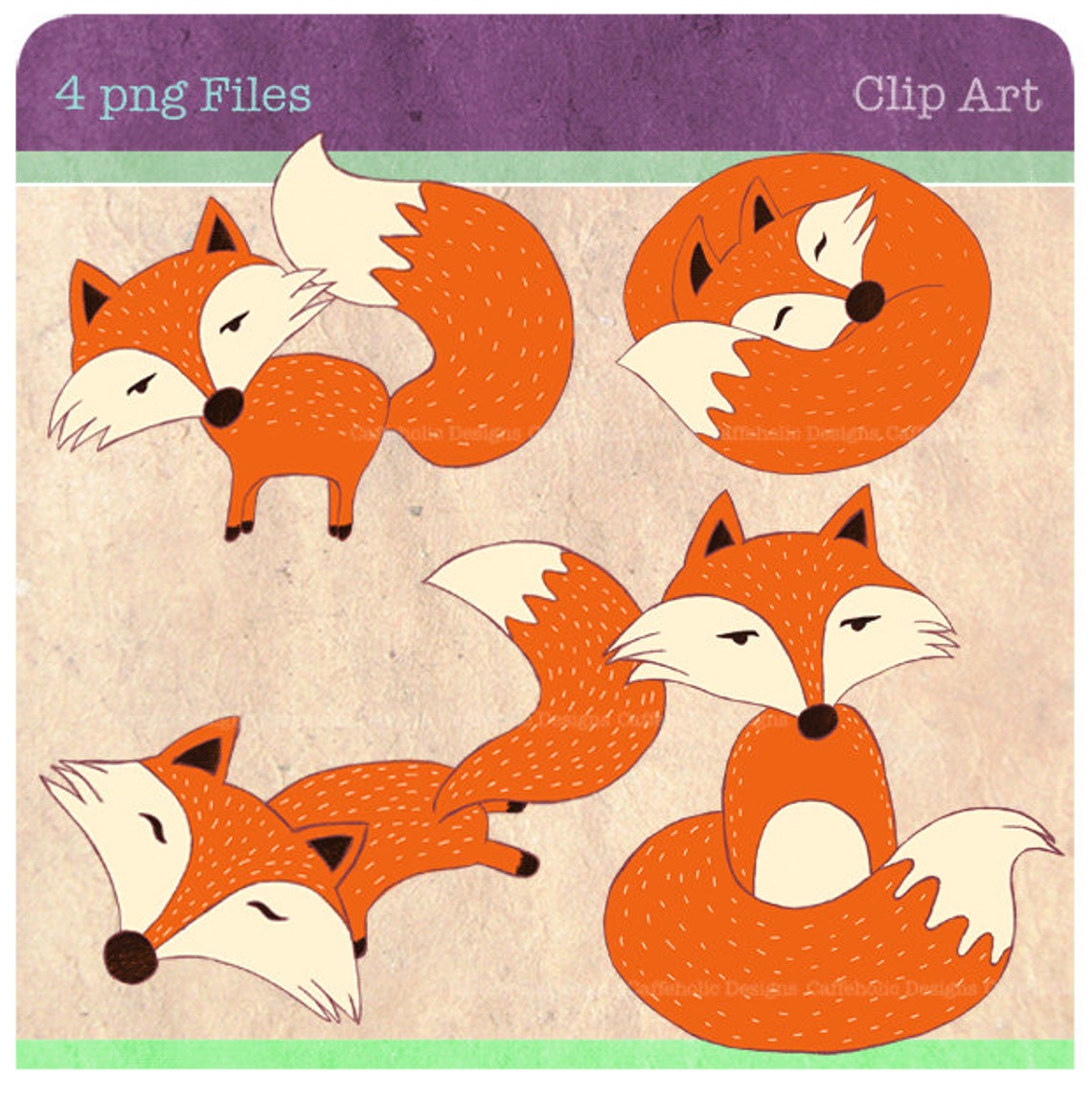 Fox Clip art digital file personal and commercial use great | Etsy